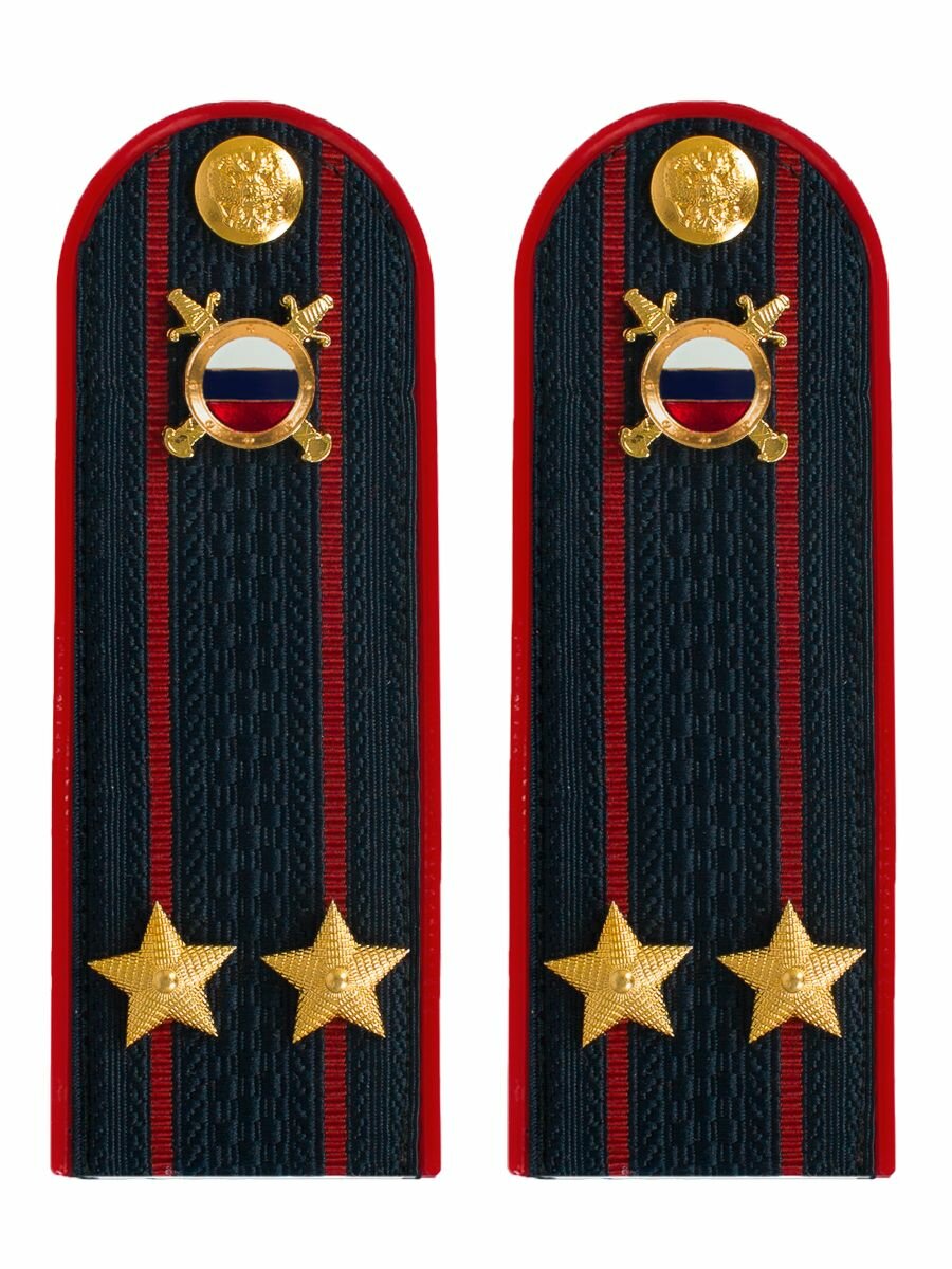 Погоны МВД внутренняя служба на куртку темно-синие пластик звание Подполковник 752559