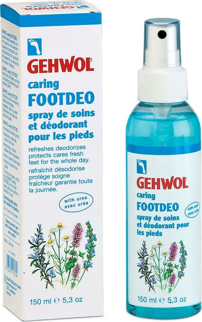 Дезодорант для ног от пота и запаха Геволь Gehwol ухаживающий с мочевиной от потливости, 150 мл, 23808