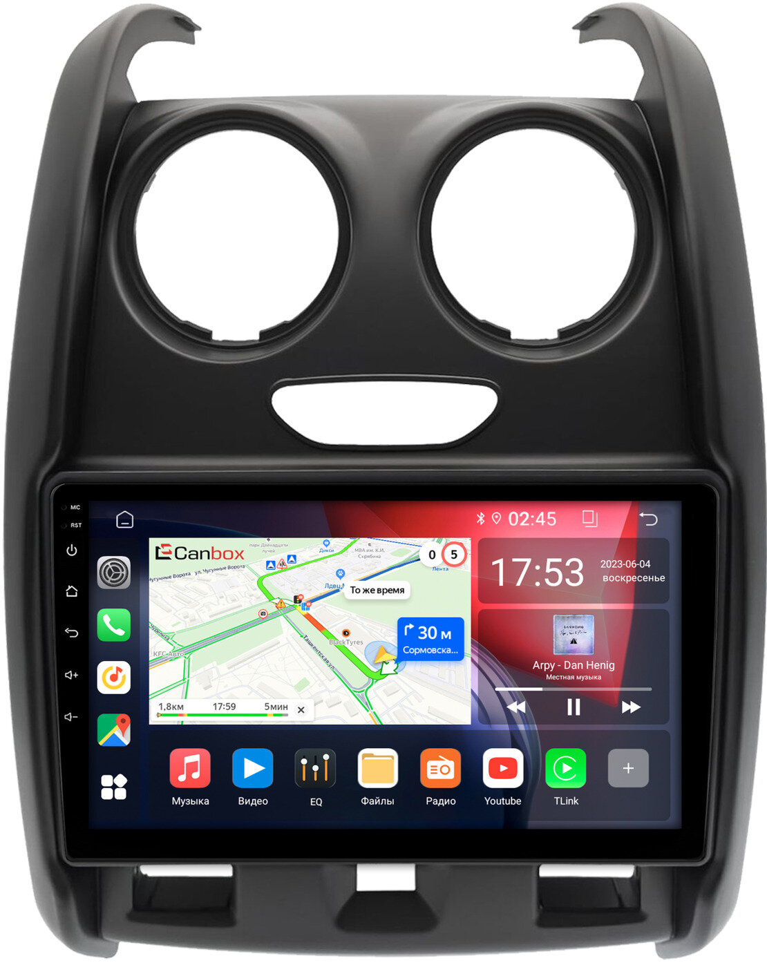 Штатная магнитола Canbox GT9-0284 для Lada Largus 2021-2025 (матовая) 2/32 Android 10 (IPS, DSP, CarPlay)