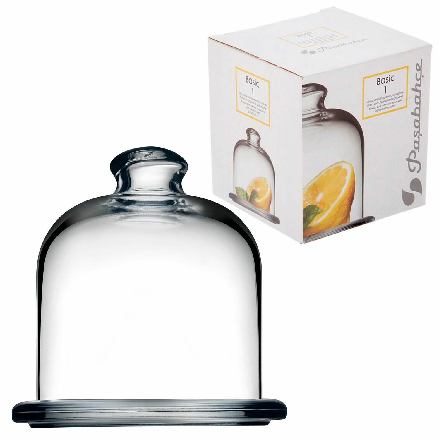 Лимонница Pasabahce с крышкой, высота 105 мм, стекло "Бейзик" фирменная подарочная упаковка