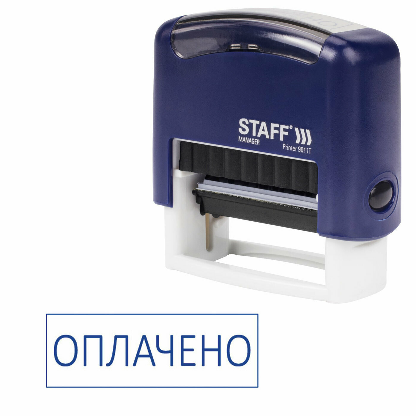 Штамп стандартный Staff "Оплачено" оттиск 38х14 мм "Printer 9011T" (237421)