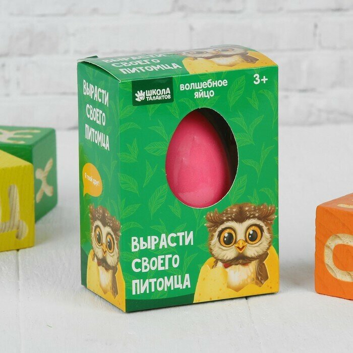 Фигурки растущие в воде Школа талантов "Сова" в яйце