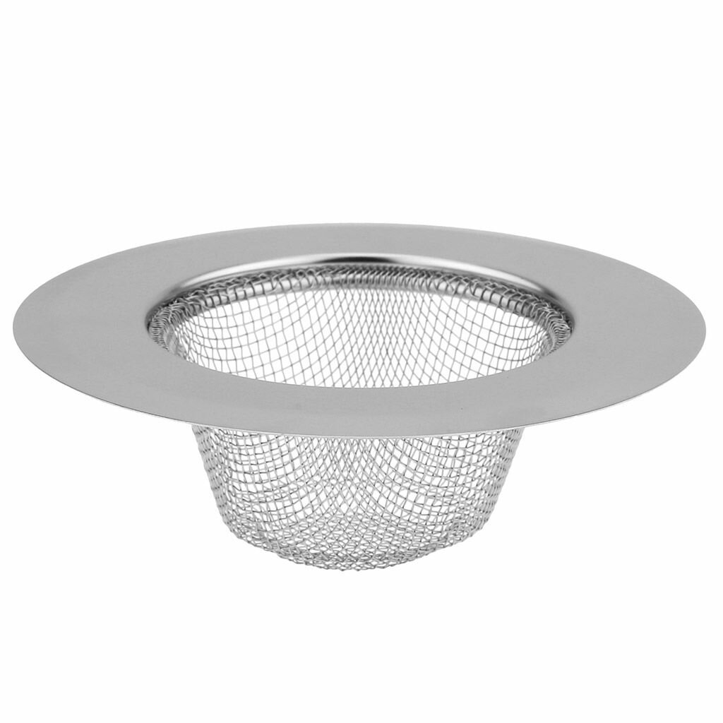 Пробка-сетка для раковины КНР из нержавеющей стали "Сетка №2", диаметр 11,5 см, высота 4 см, внутренний диаметр 6,8 см