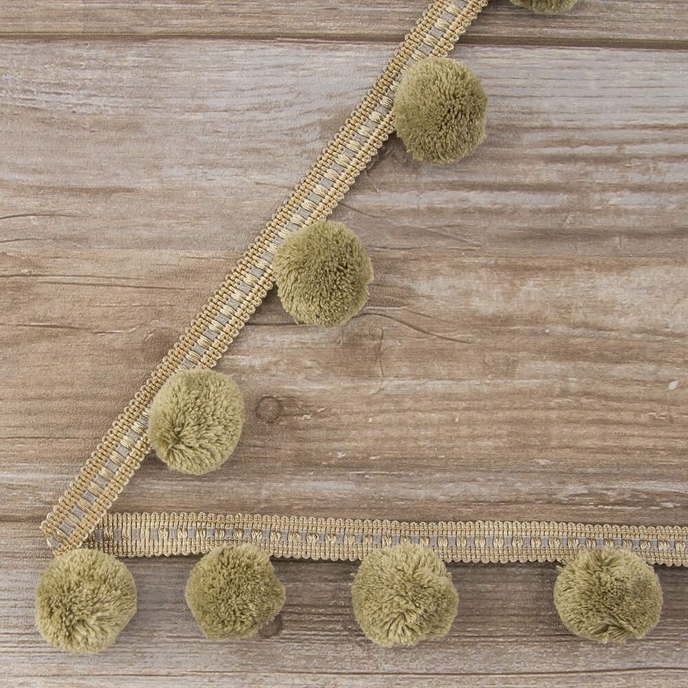 Тесьма PASSAN С помпонами, цвет Льняной, 10 м