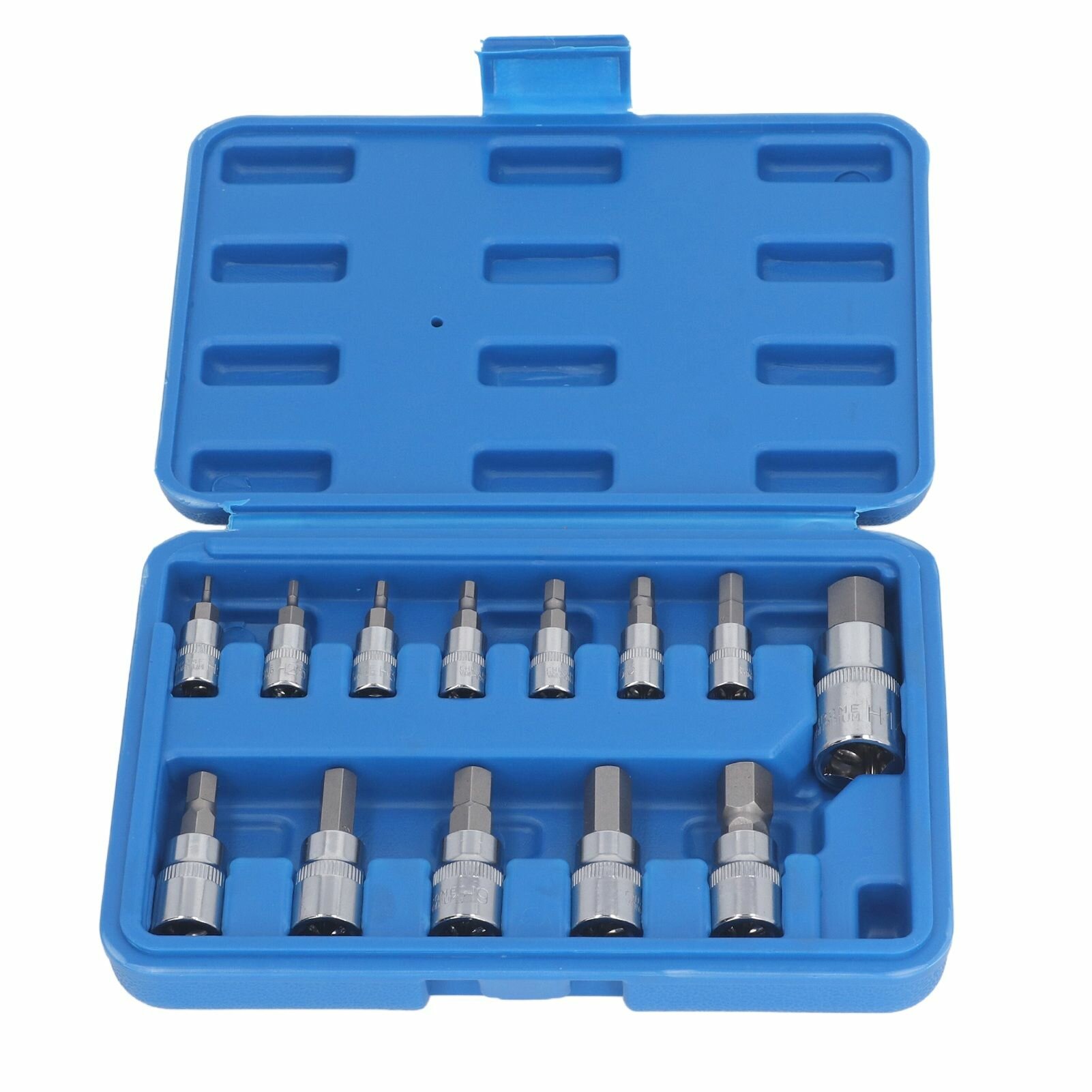 Набор из 13 шестигранных головок с битами 1/4 3/8 1/2 дюйма, набор шестигранных бит H2 - H14 мм для инструментов для обслуживания и ремонта