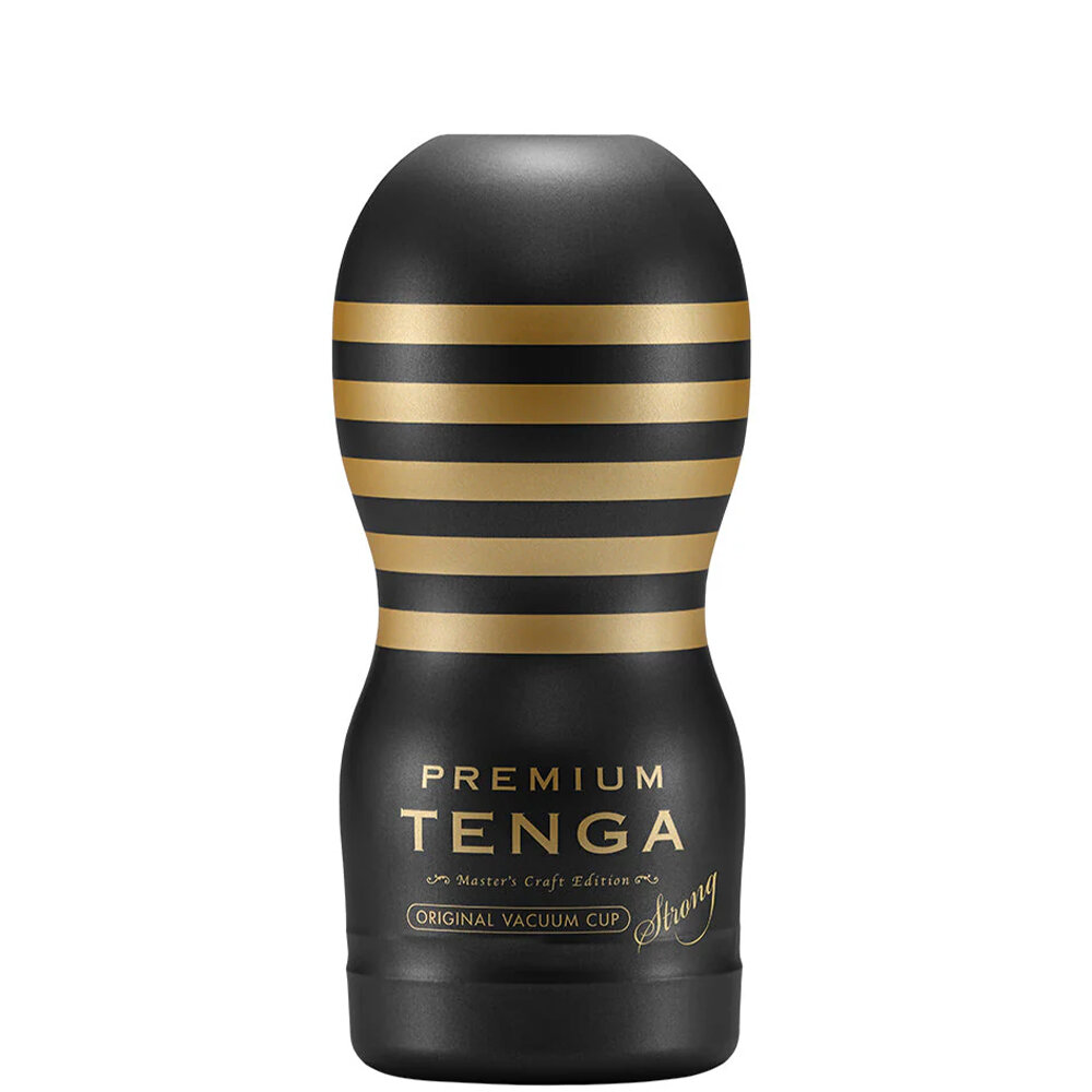 Мастурбатор Tenga Premium Vaccum Cup Hard, с эффектом смазки, черный