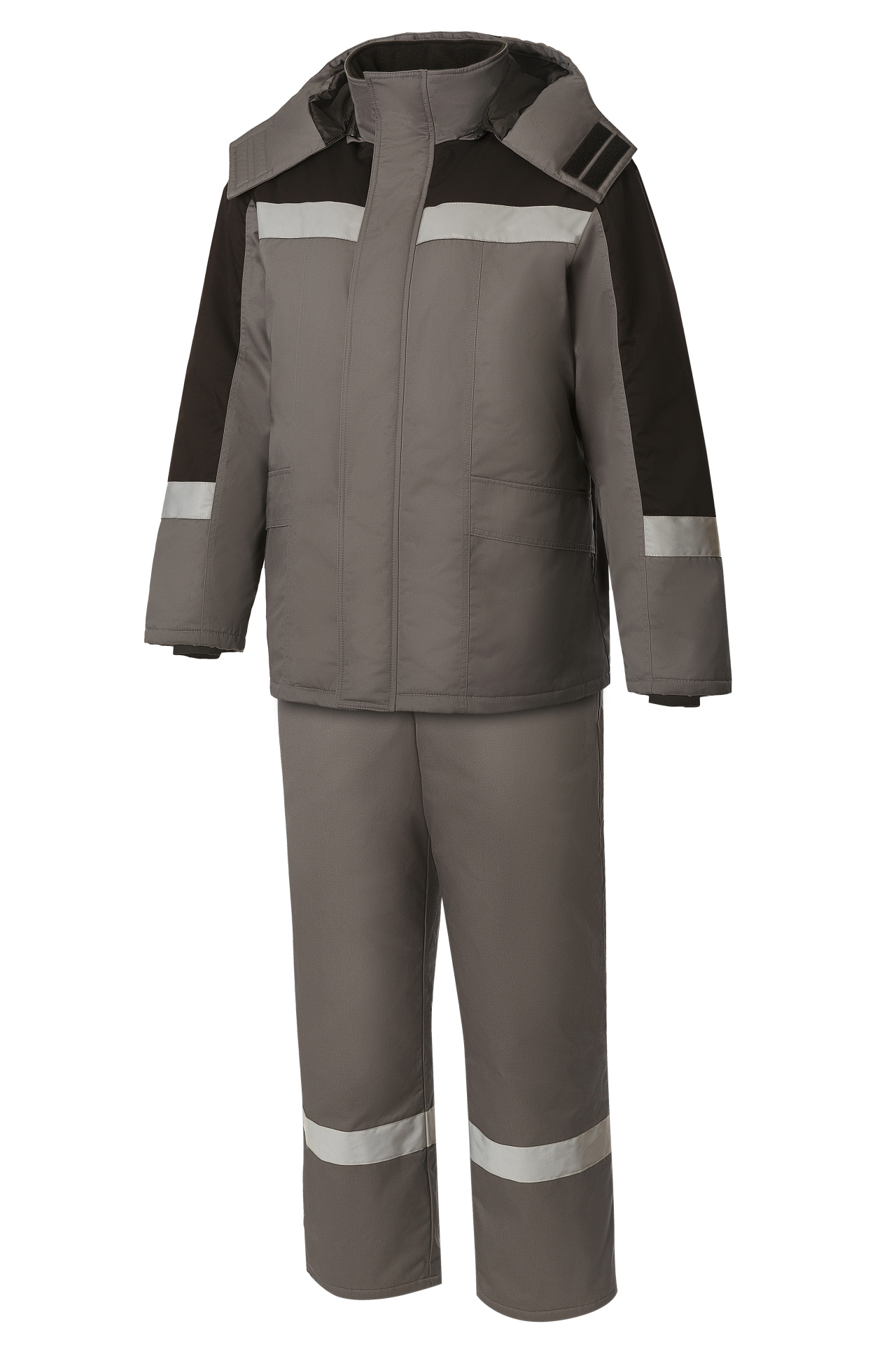 Костюм «Союз» утепленный, КЗм/4, Минпромторг — мужской зимний рабочий комплект спецодежды, тёплая форма для зимы, в составе куртка и полукомбинезон.