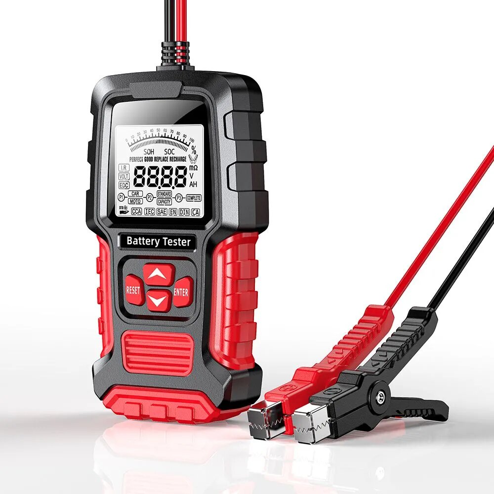 Стенд диагностический, для автосервиса, тестер напряжения АКБ, красный