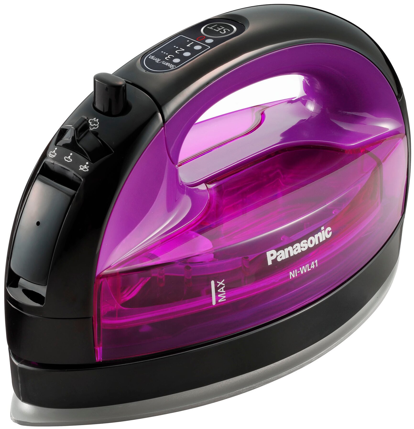 Беспроводной утюг Panasonic NI-WL41VTW, 1550Вт, фиолетовый/черный