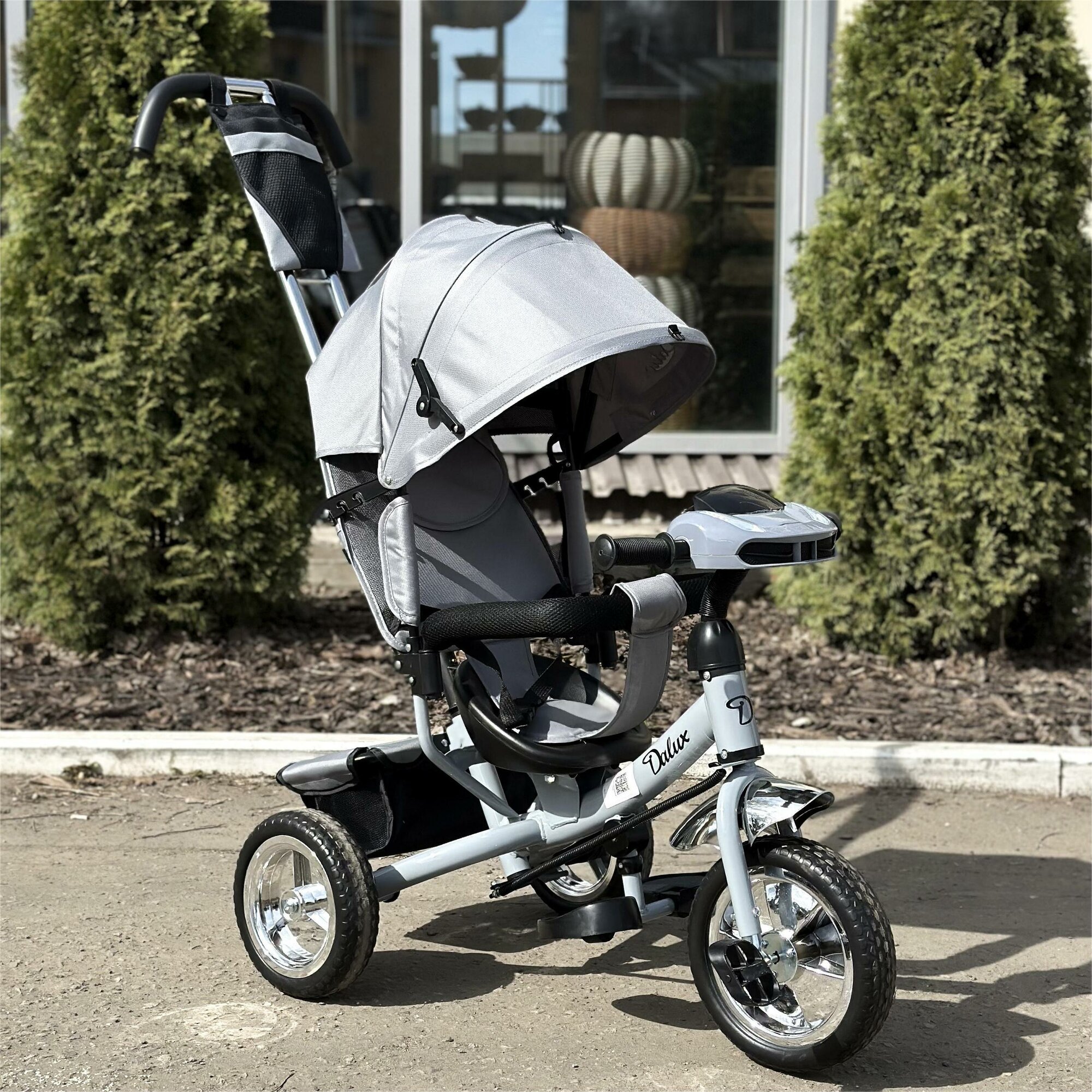 Детский трехколесный велосипед BREND LUXMOM DALUX ORIGINAL 3322, цвет серый