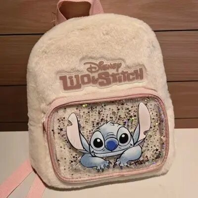 Новый мужской и женский рюкзак с героями мультфильмов Disney Stitch, милый трендовый повседневный плюшевый рюкзак на плечо, рюкзак в японском стиле
