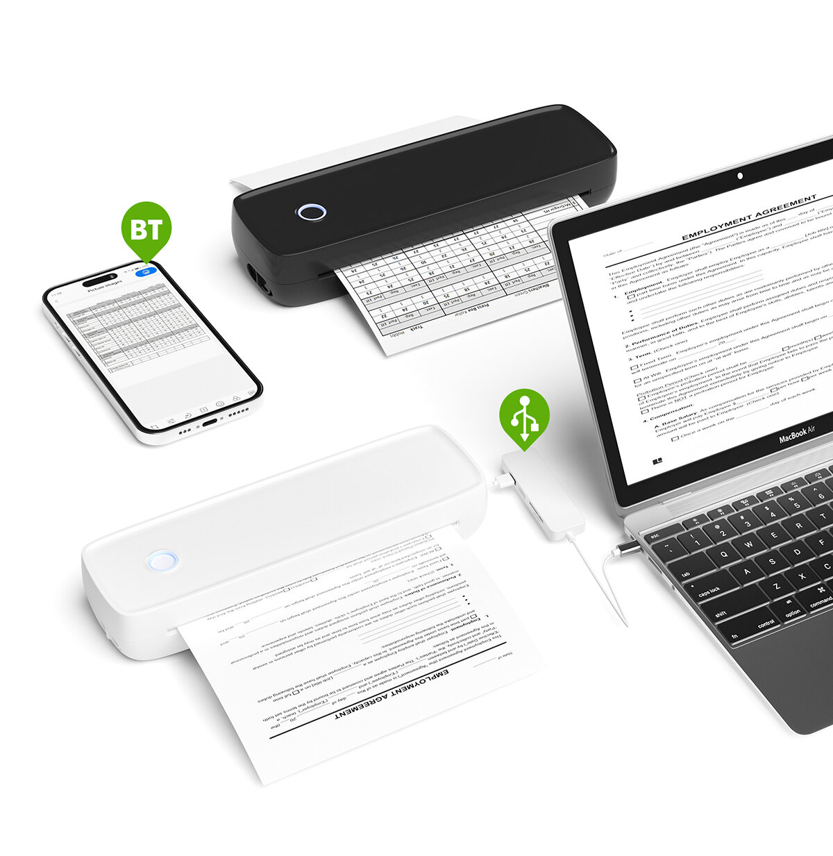 Высокотехнологичный термопринтер для студентов: портативный, с Bluetooth, печатает этикетки и не требует дозаправки чернил