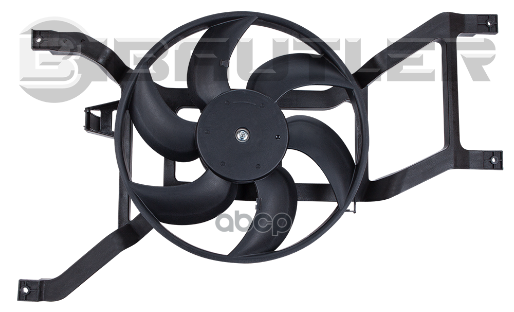 Электровентилятор охлажден. ВАЗ Ларгус с кожухом в сб. (без кондиционера) (12-) Bautler арт. BTL-6000FCC