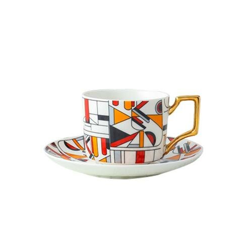 Креативный костяной кофейный набор Домашняя керамическая чашка с молоком Чайный чехол послеобеденный чайный чехол Цветочный эспрессо латте