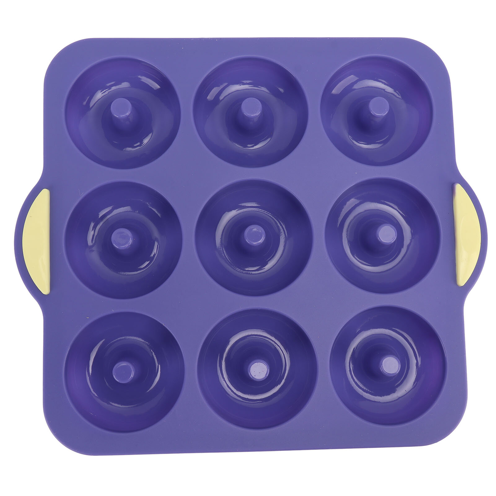 Силиконовая плесень пончика 9 полость предотвращает безопасную теплостойкость для теплостойкости набор пончиков для пирожных бубликов кексы Royalblue