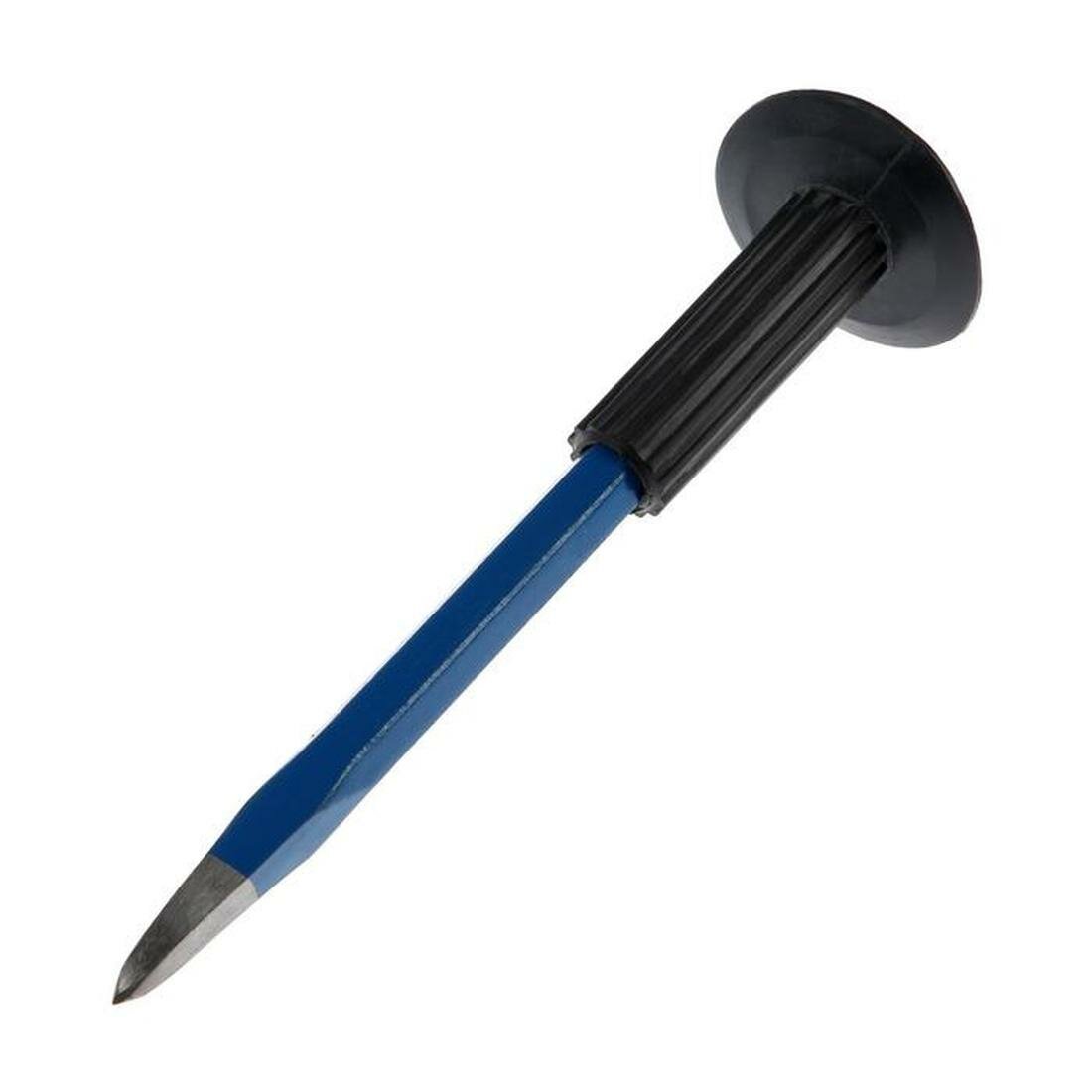 Зубило пикообразное тундра, арматурная сталь, резиновая рукоятка, 250 мм