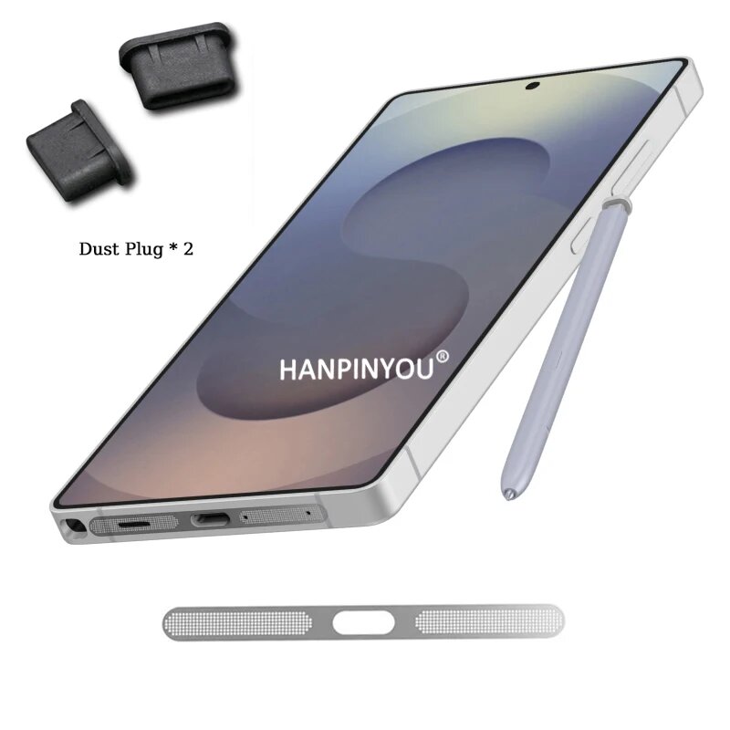 Металлическая пылезащитная сетка для Samsung Galaxy S25 Plus S25 Ultra, отверстие для динамика, пылезащитная сетка, пылезащитная заглушка, защитная наклейка от царапин Galaxy S25, Silver-Dust Plug