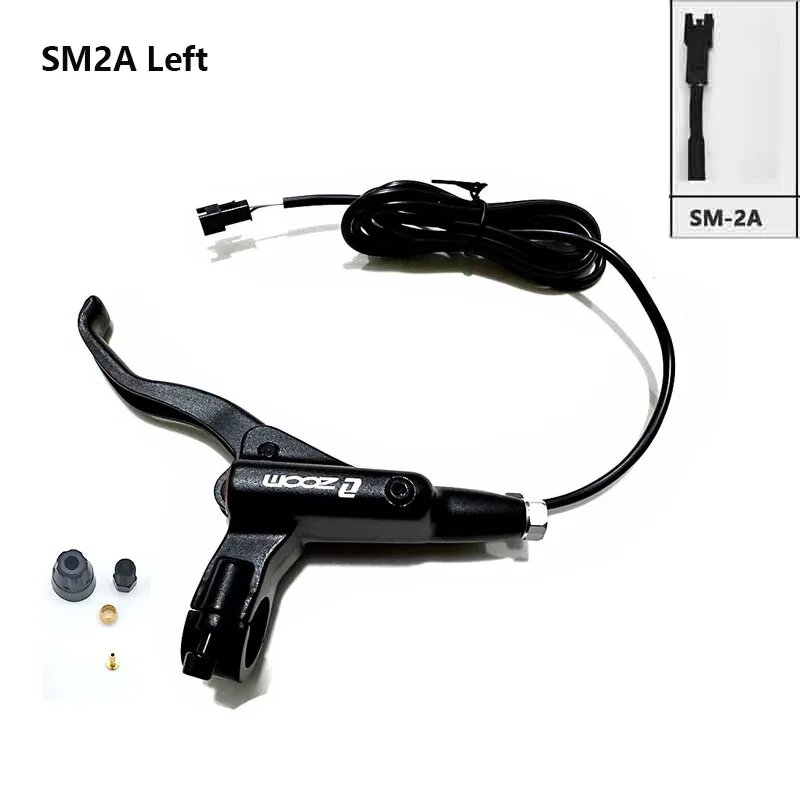 Гидравлический тормозной рычаг Zetchiy 2 4 пистон для электровелосипедов SM2ABlackLeft