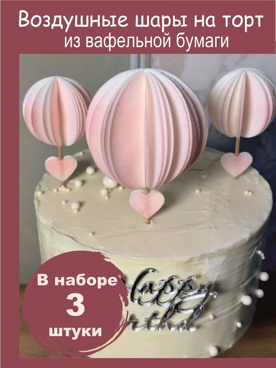 Воздушные шары на торт
