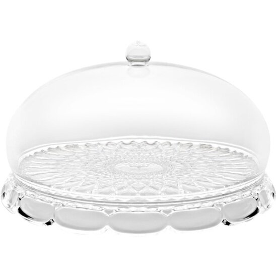 Блюдо сервировочное Guzzini Vanity с крышкой, 30 см, прозрачный (131801SAR00)