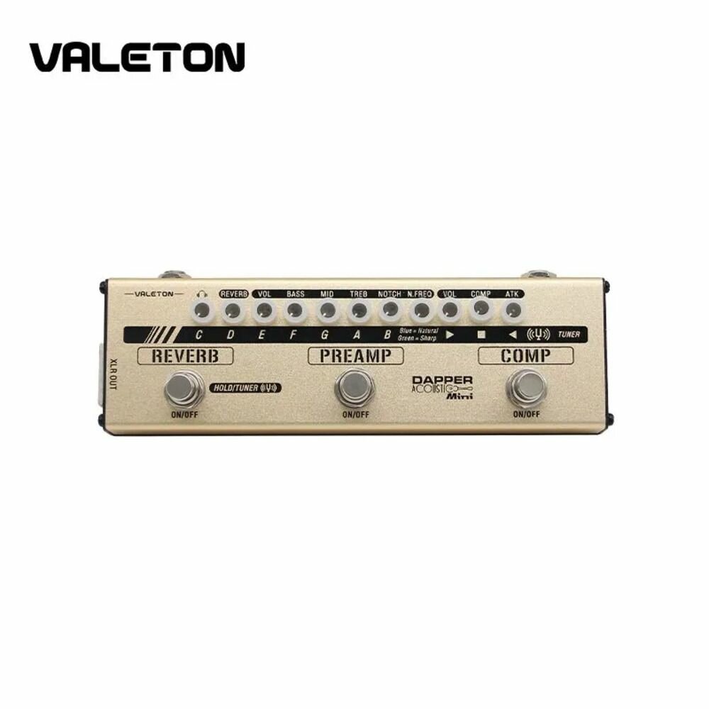 Valeton Dapper Acoustic Mini Электроакустическая гитара DI Аналоговый предусилитель Педаль мультиэффектов