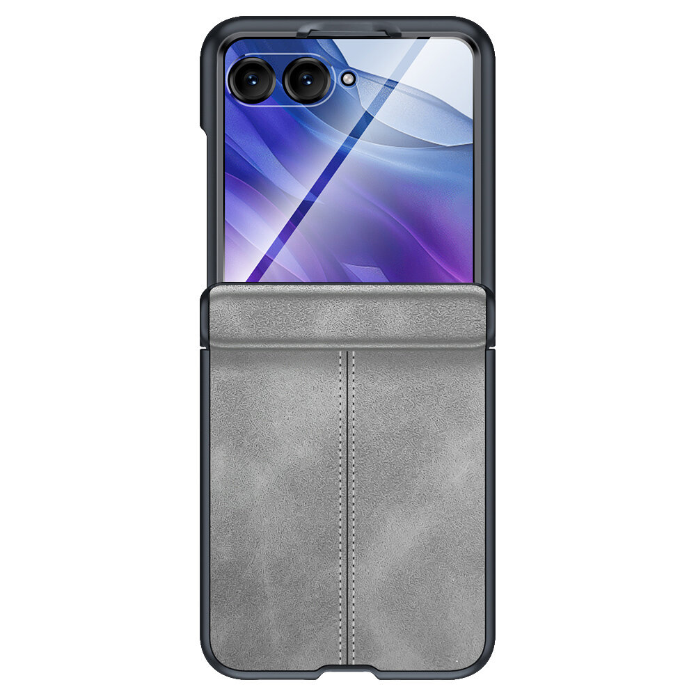 Чехол для Moto Razr 50 /Razr 60 Motorola Razr 60/Razr 50 Защитный чехол с кожаным покрытием и встроенным стеклом для смартфона, защитное стекло, soft touch, флип, резина, стекло, защита камеры, ударопрочный