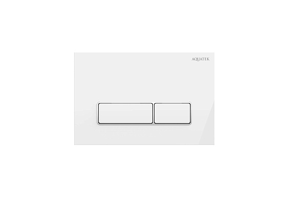 Панель смыва AQUATEK KDI-0000061 (HA) белый глянец ободок хром