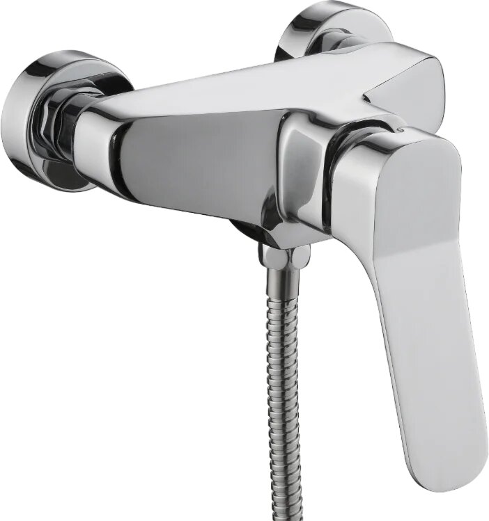 Смеситель для душа Kaiser Sona 75077 хром, глянцевый, настенный, латунный, однорычажный, без лейки, смеситель для ванны с душем