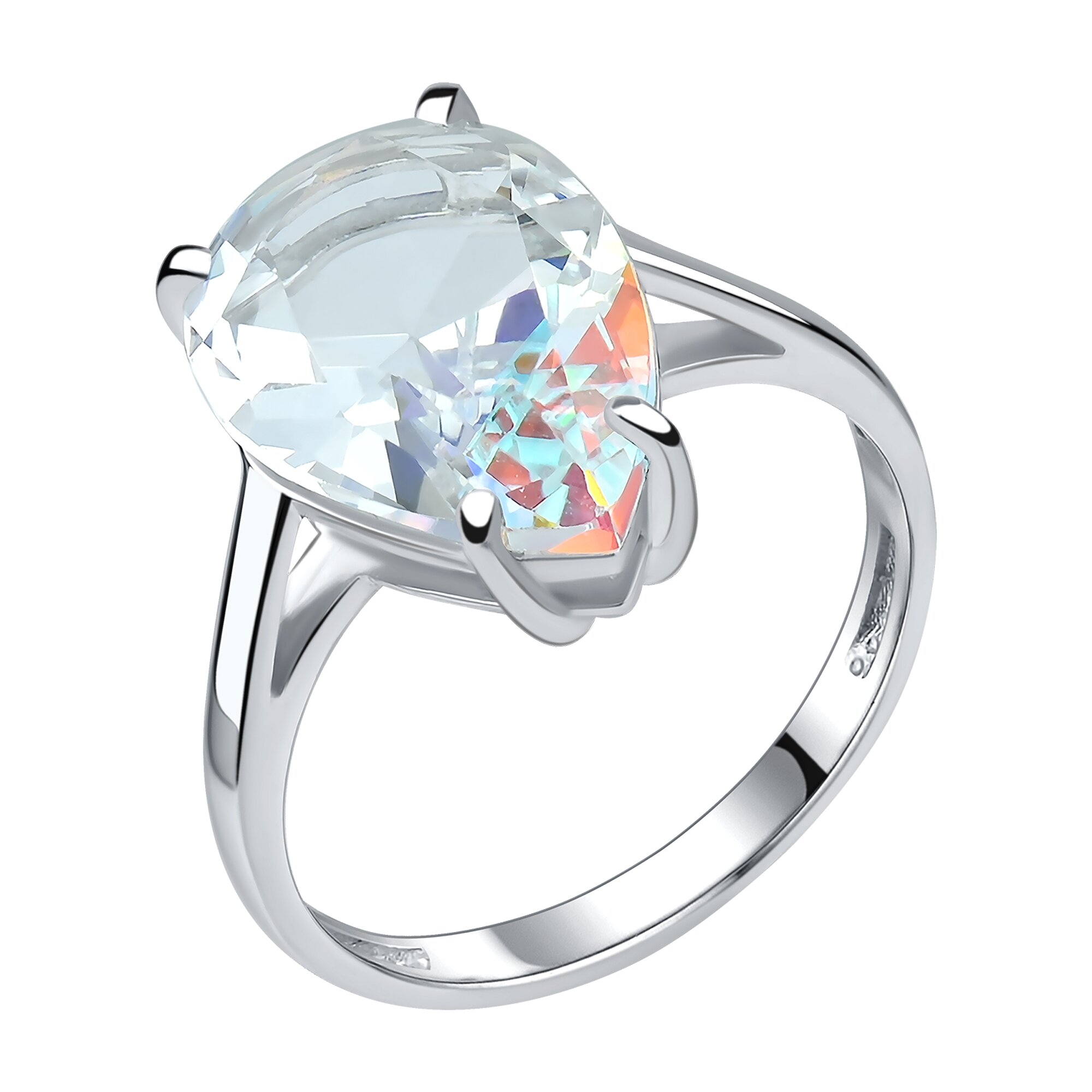 Кольцо Diamant online, серебро, 925 проба, родирование, кварц