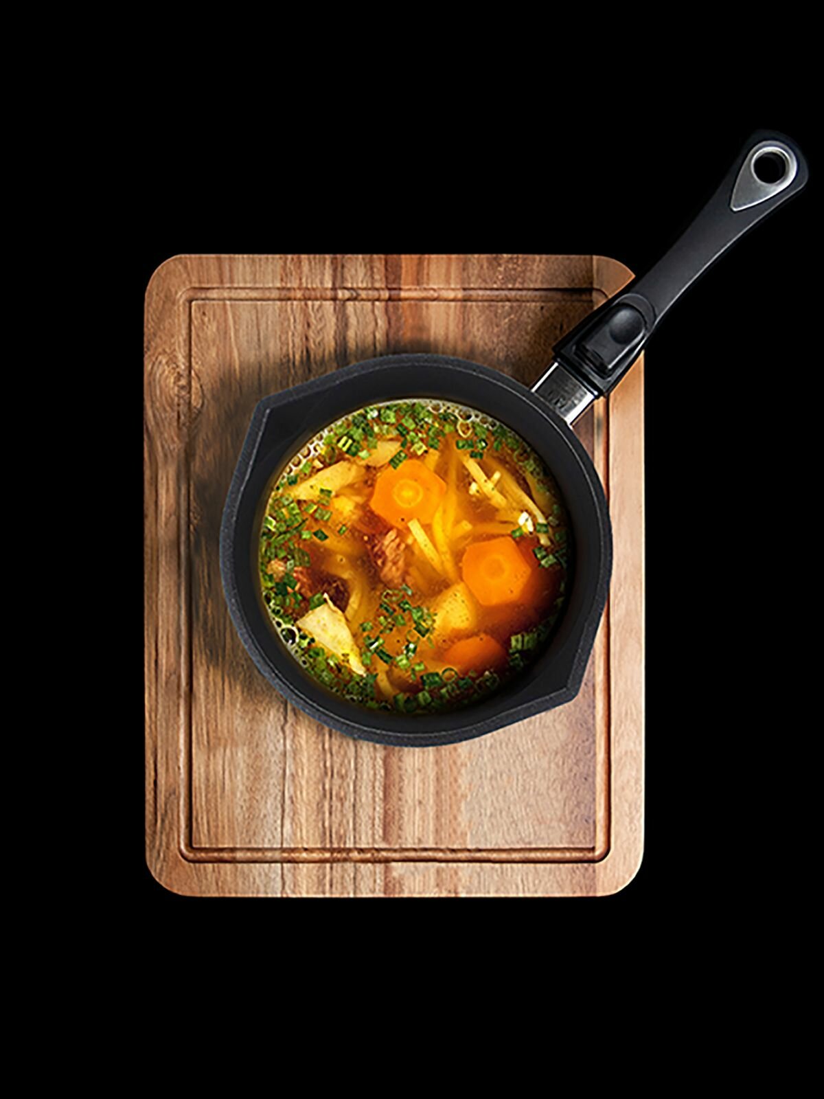 AMT Gastroguss Ковш 2л 18см литой индукционный со съемной ручкой антипригарный Германия, AMT I-918