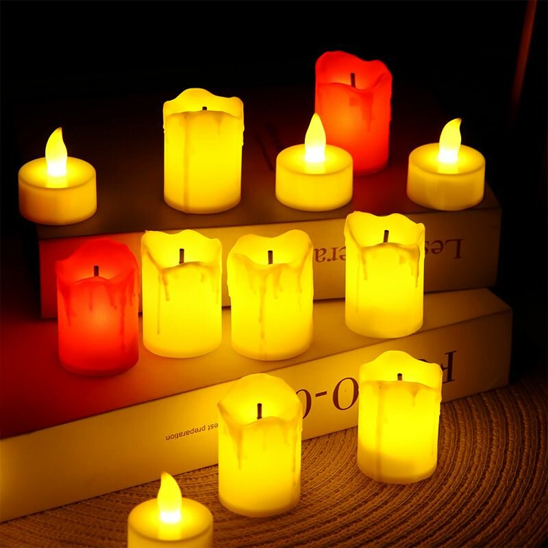 Черная электронная свеча Creative Birthday Wedding Halloween Party Gathering LED Simulated Tear Candle Light