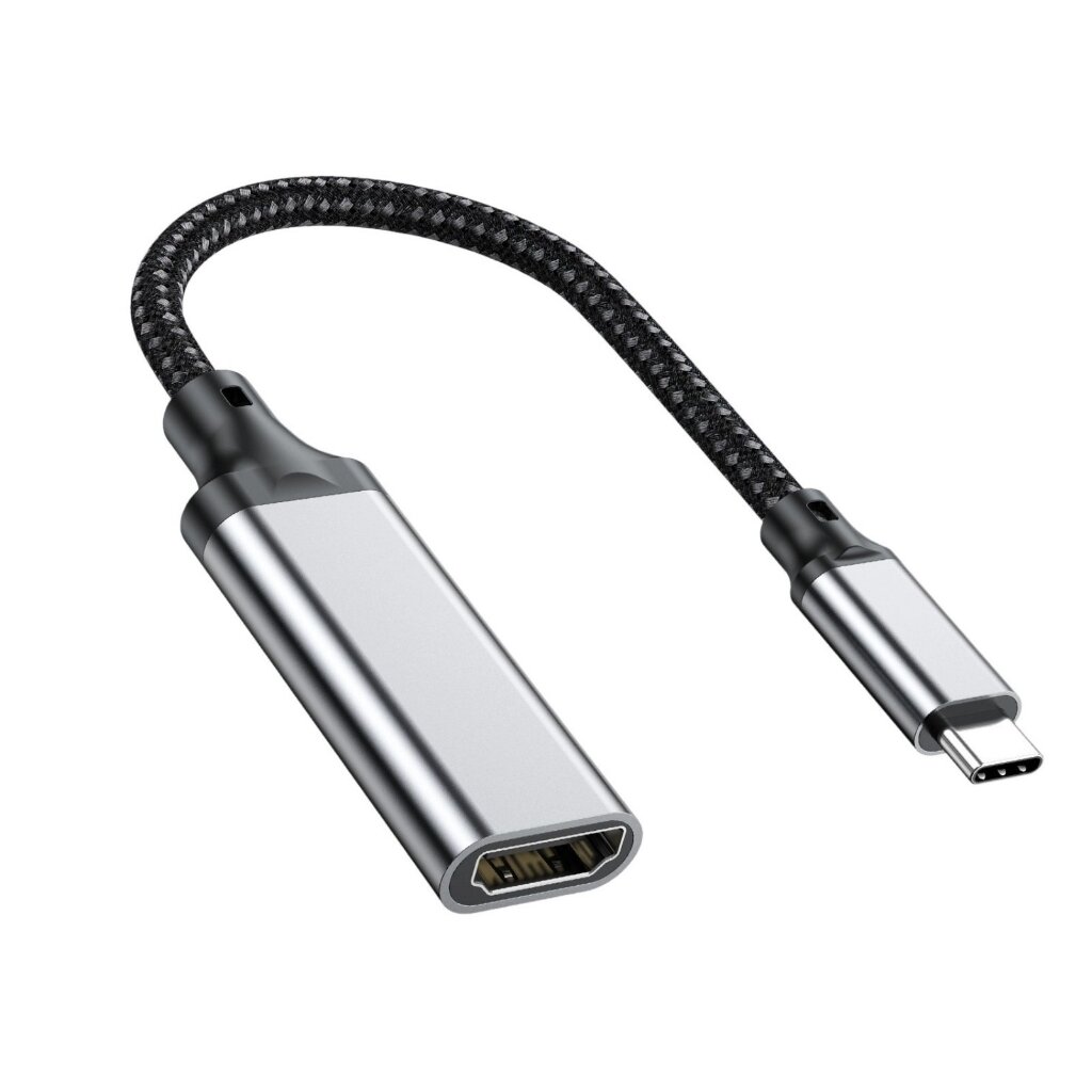 Адаптер USB C с оплеткой Преобразует дисплей с разрешением 4K @ 30 Гц в телевизоры, мониторы и проекторы, подходящие для смартфонов и планшетных компьютеров