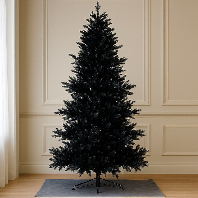 Искусственная черная елка Норд Премиум 215 см, литая 100%, Царь Елка, НР/ПР-ЧРН-215
