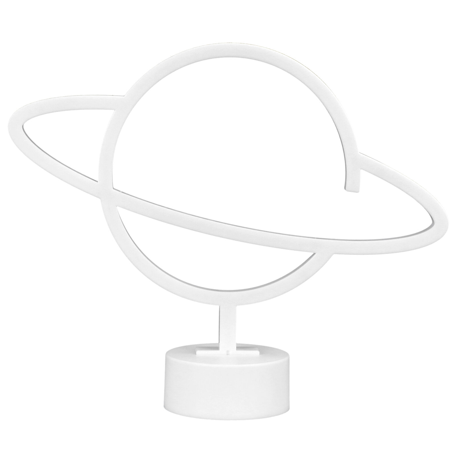 Светодиодная планета с неоновым светом, аккумуляторная батарея, источник питания, украшения для дома, день рождения, праздничный светильник, синий и розовый свет