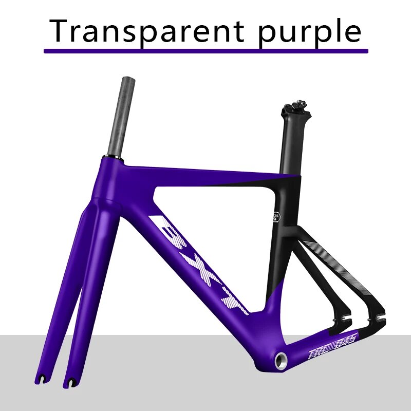 BXT 700C карбоновая рама для трекинга Фиолетовый, 54cm Matte, Transparent Purple