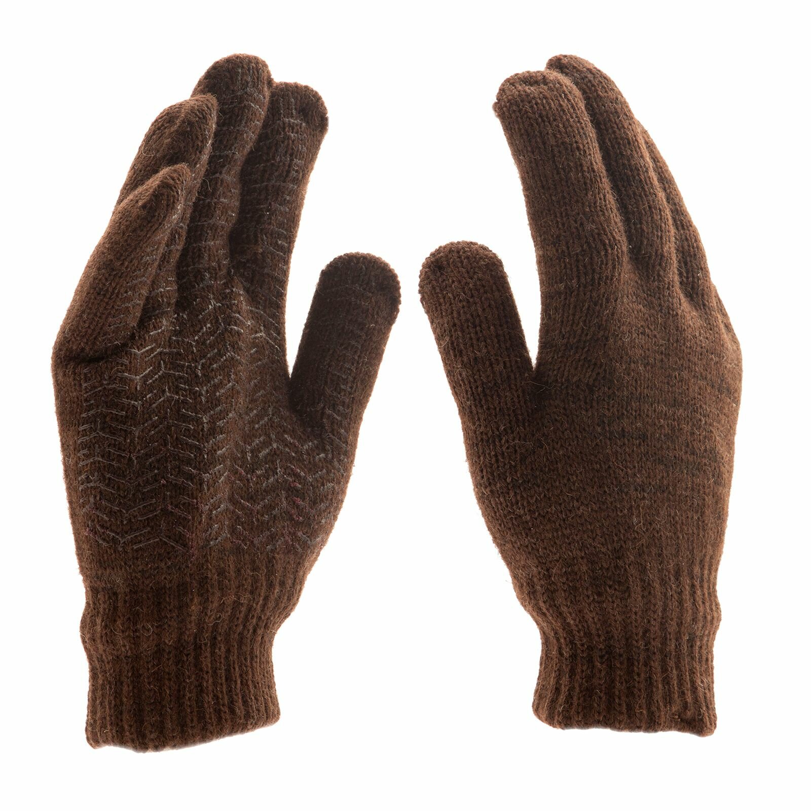 Перчатки рабочие СИБРТЕХ с ПВХ покрытием, трикотажные, двойные, верблюжья и овечья шерсть (68635)