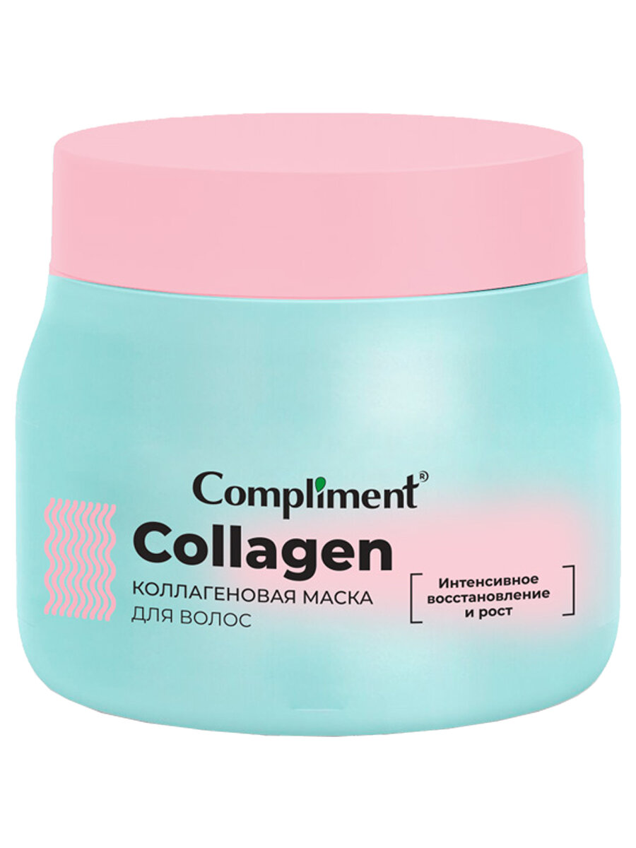 Маска для волос Compliment Коллагеновая Интенсивное восстановление и рост 400мл