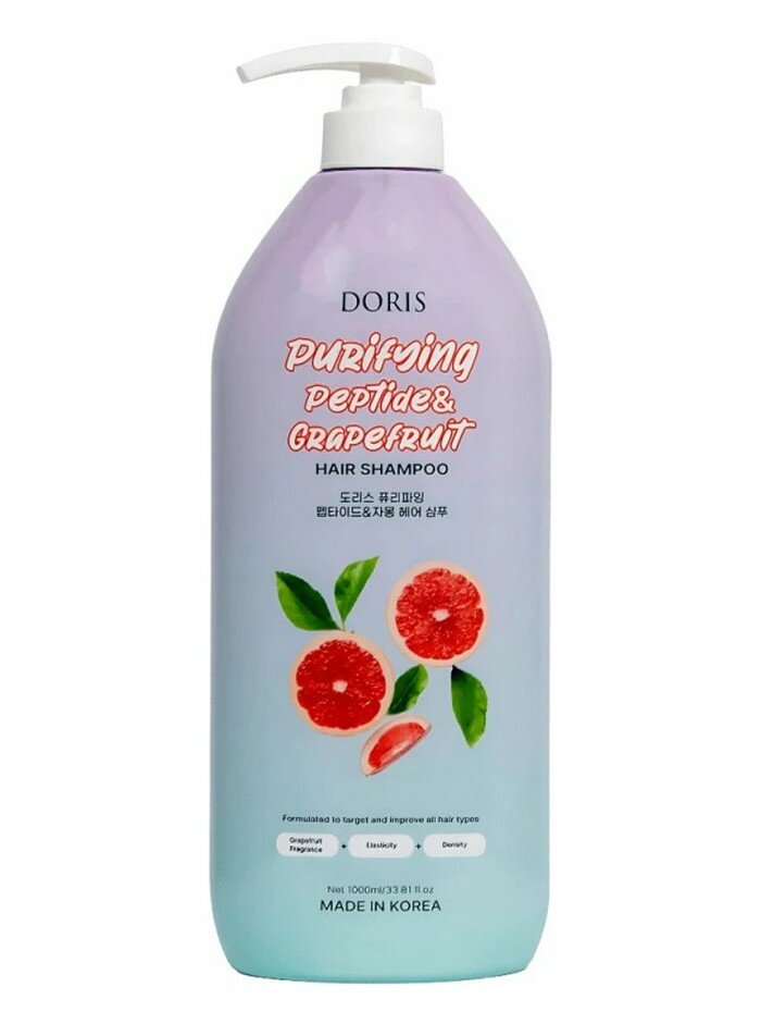 Jigott Doris - Purifying - Peptide & Grapefruit - Hair Shampoo Очищающий шампунь для волос "с пептидами и грейпфрутом" 1000 мл.