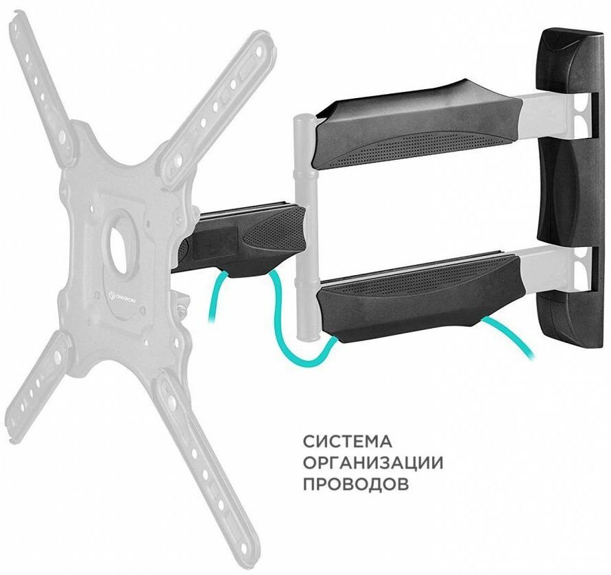Кронштейн для телевизора Onkron NP40 черный 32"-65" макс.35кг настен. пов. и накл.
