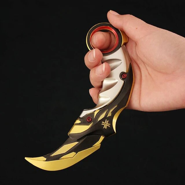 16 см оружие Valorant, нож ближнего боя Prime Karambit, тактический нож Vandal Karambit, игровая металлическая модель, коллекция аниме-фигурок, детские игрушки