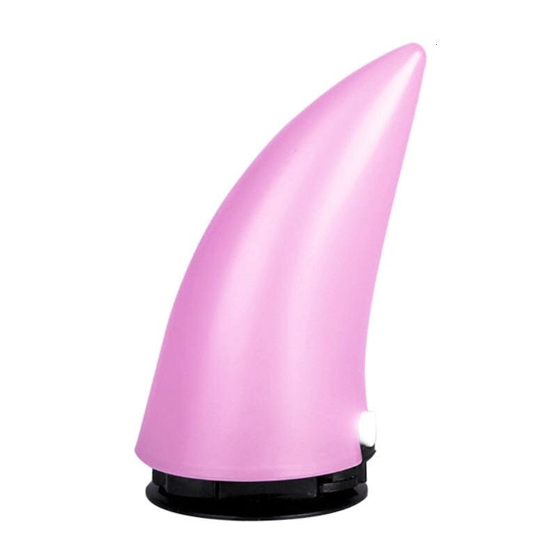 Шлем мотоциклетный полнолицевой с рогами, Розовый