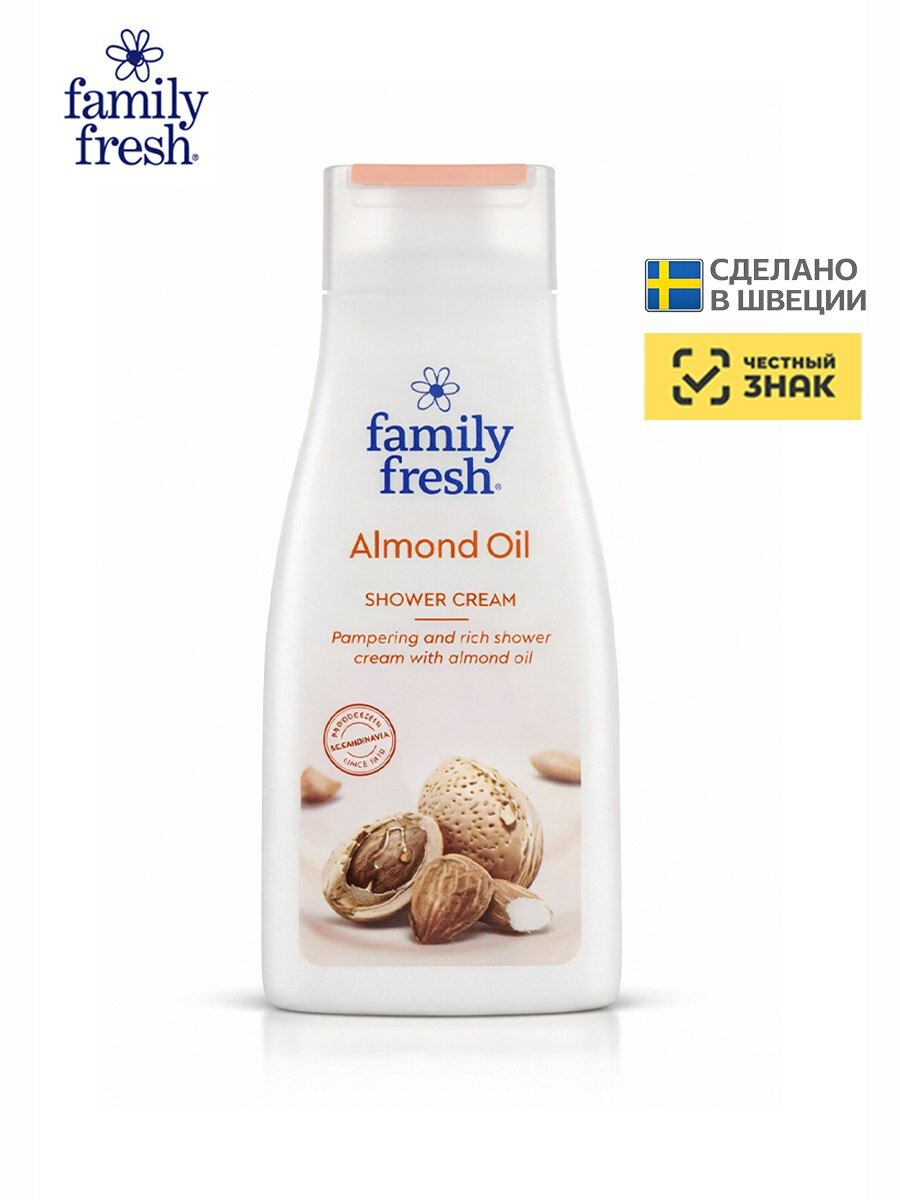 Гель для душа Family Fresh Almond Oil 500мл, с миндальным маслом
