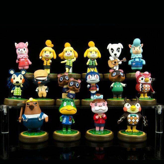 Фигурки Animal Crossing, полный набор 16 шт, Изабель и другие персонажи, коллекционные фигурки для декора и подарка