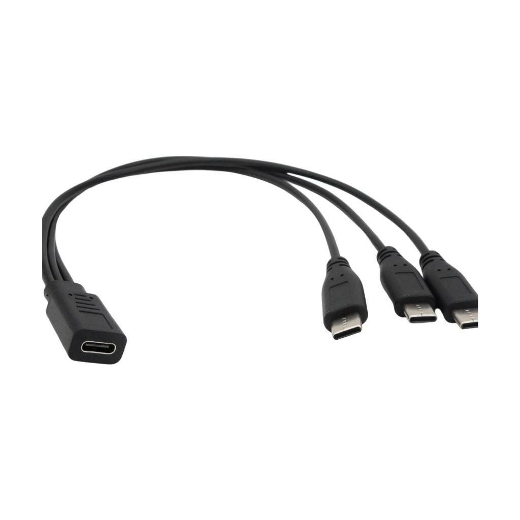 Мультипортовый USB-C кабель для зарядки трёх устройств, 1