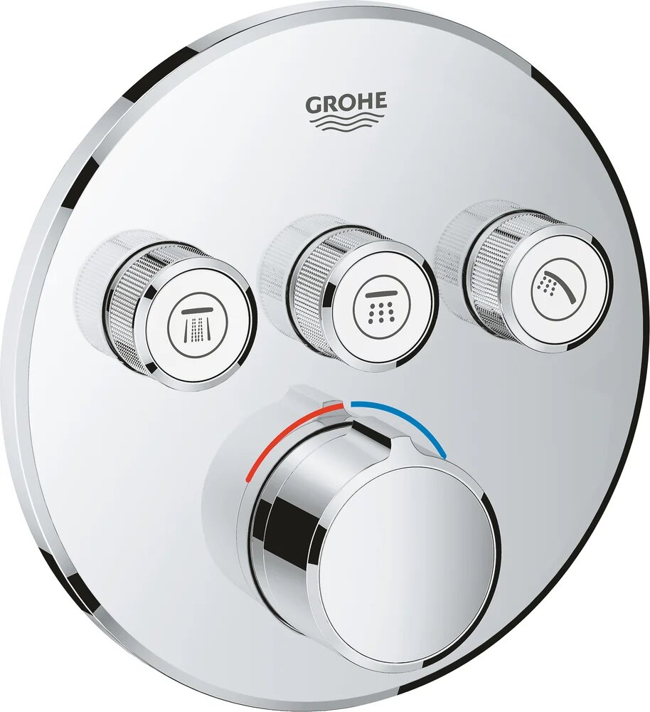 Встраиваемый смеситель для душа и ванны Grohe Grohtherm SmartControl 29146000 хром