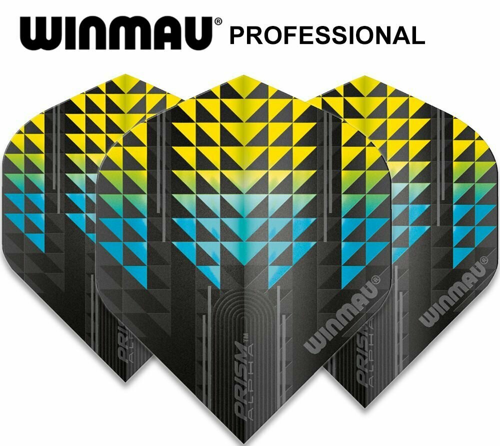Профессиональные оперения 3шт для дротиков Winmau Prism Alpha Pixel (6915.174). Аксессуары для Дартс.