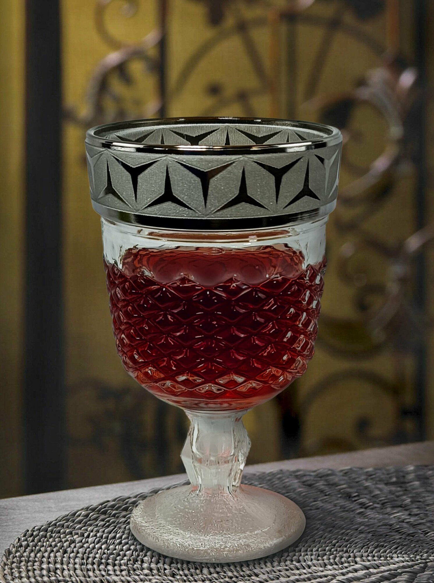 Подарочный набор бокалов / фужеров / кубков для вина / шампанского с алмазной гравировкой PROMSIZ Драйв / 330 мл, 6 шт.