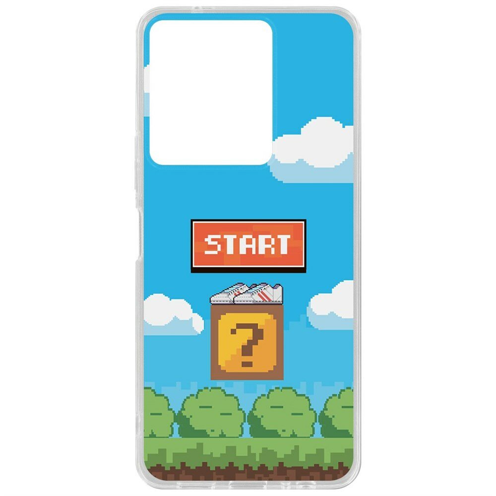 Чехол-накладка Krutoff Clear Case Кроссовки детские 8-Бит для Vivo Y36