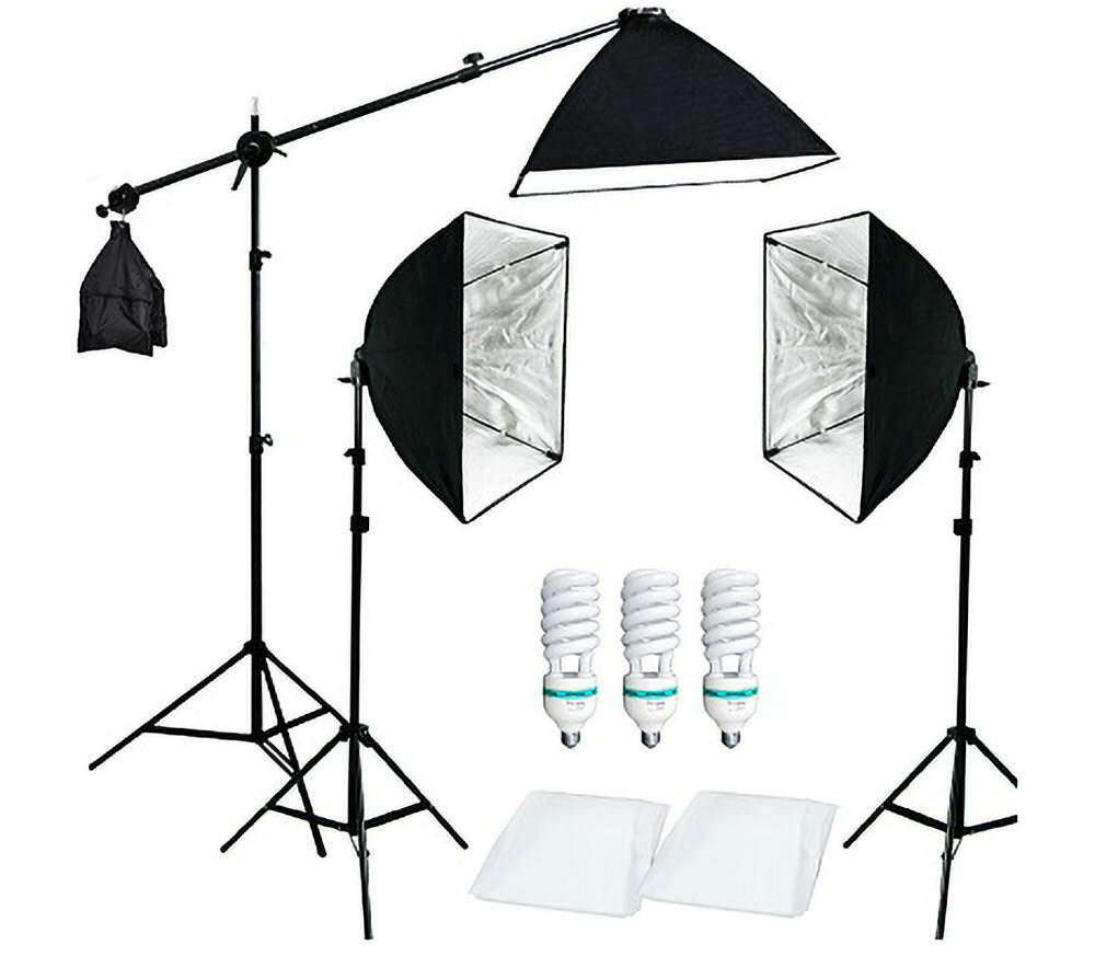 Комплект постоянного света FST ET-403 KIT, люминесцентный, 3х125 Вт, 5500К, питание от сети