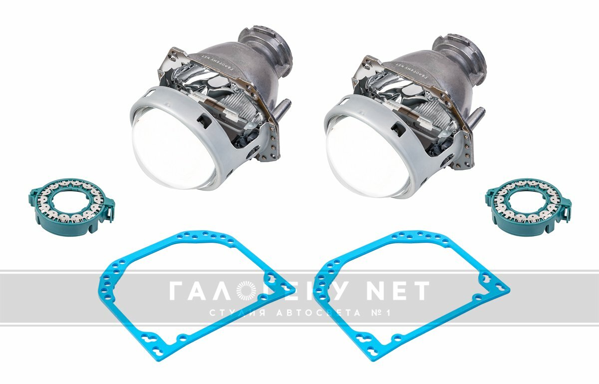 Би-линзы GNX Hella 3R Crystal для фар Audi A6 C6 неадаптив 2004-2011 комплект биксеноновых линз 2 шт для автомобилей Ауди
